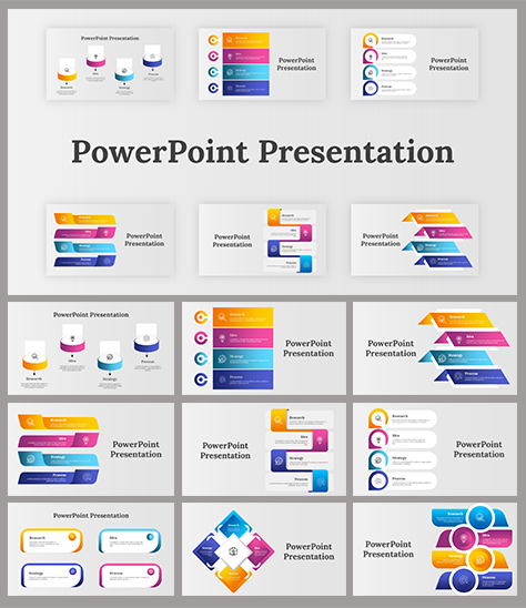 Free Process Infographic PowerPoint Template (16 Slides)