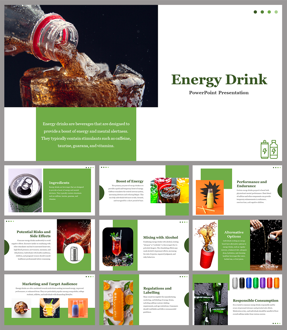 Energy Drink PowerPoint and Google Slides Templates