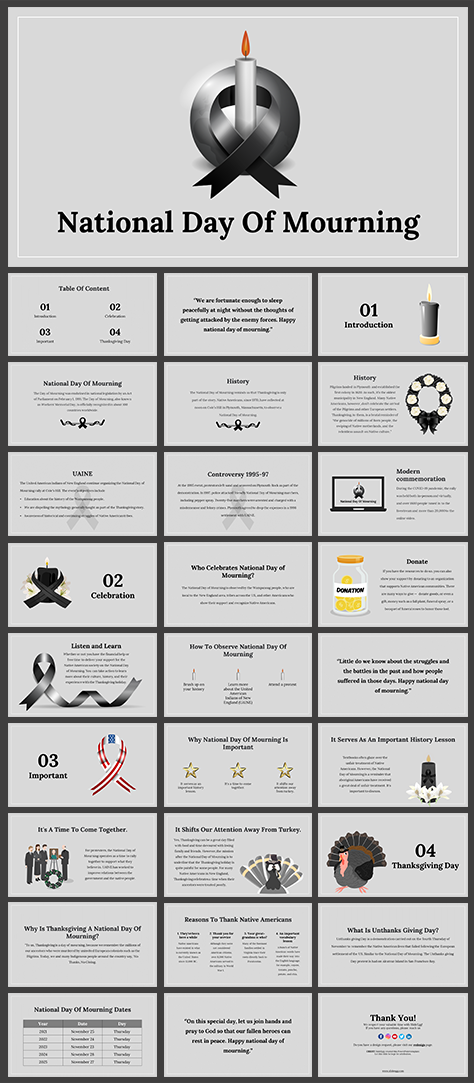 Explore Our National Day Of Mourning PowerPoint Presentation