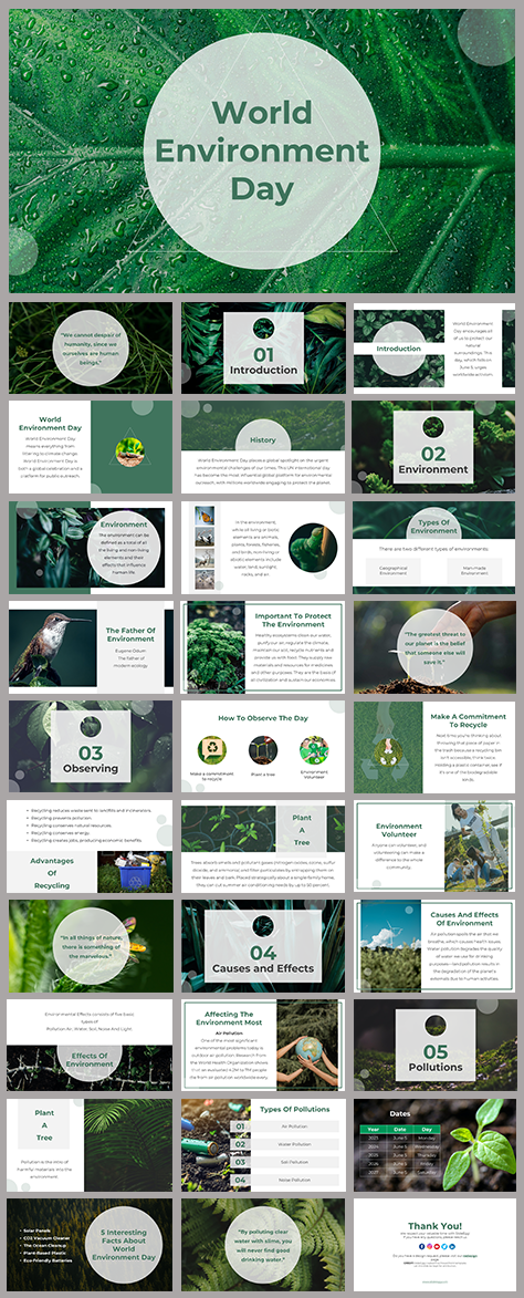 World Environment Day PowerPoint and Google Slides Themes