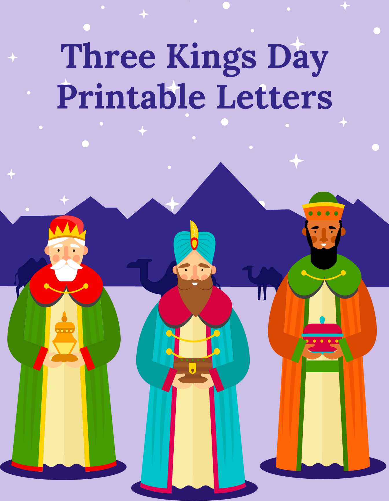 Three Kings Day Printable Letters PPT And Google Slides