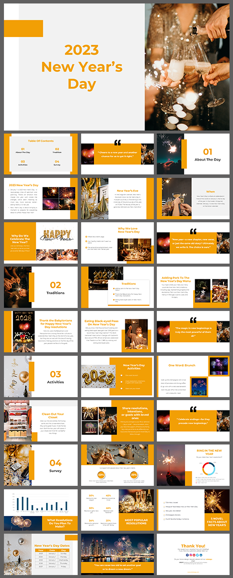 2023 New Years Day Google Slides and PowerPoint Templates