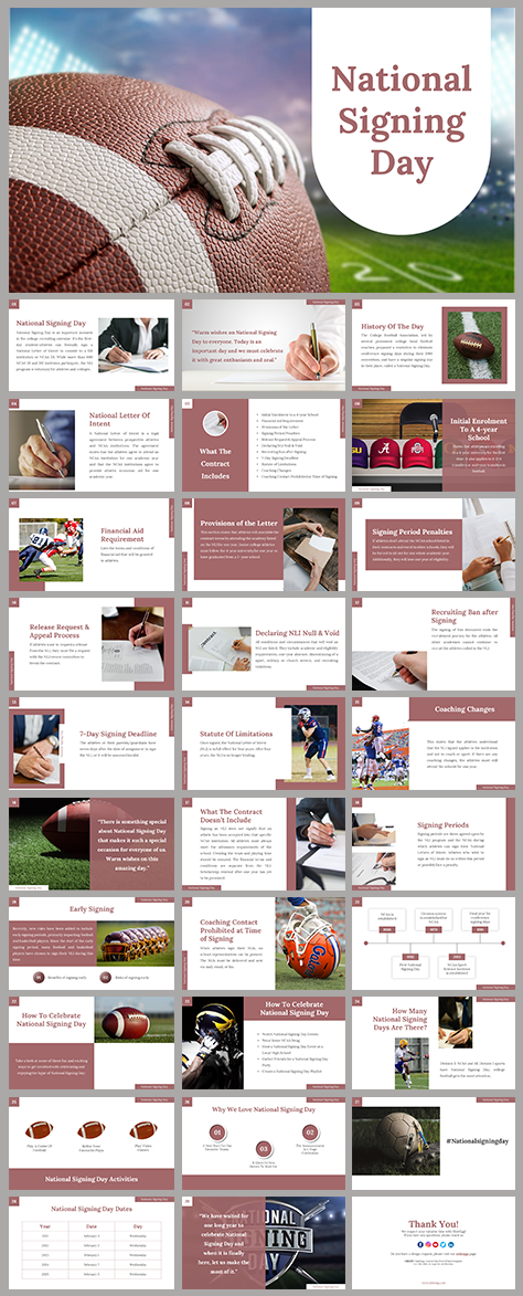 National Signing Day PowerPoint And Google Slides Templates