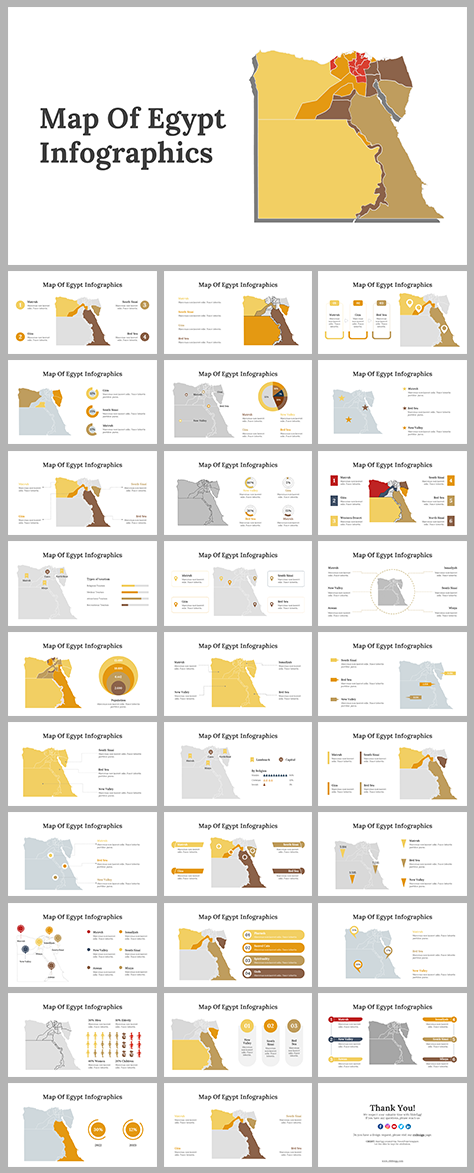 Shop Our Map Of Egypt Infographics PowerPoint Presentation