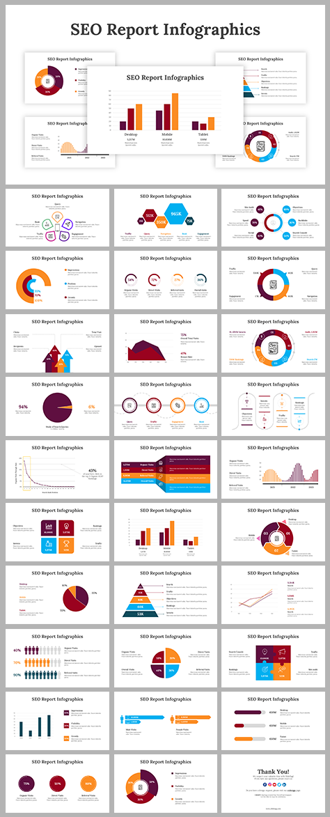 SEO Report Infographics PPT and Google Slides Templates