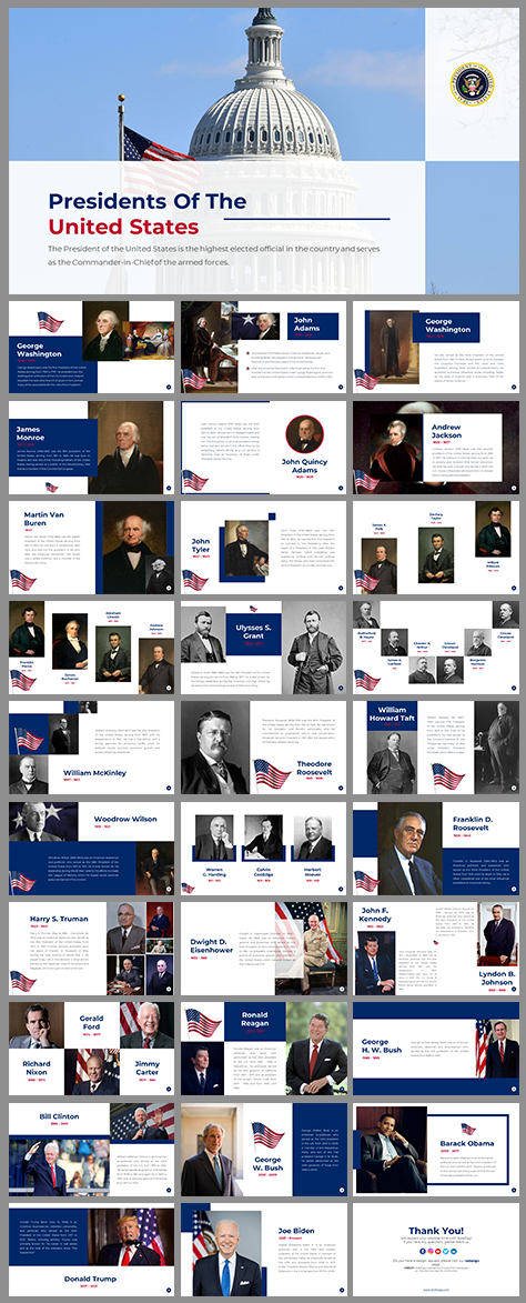 Presidents Of The United States PPT And Google Slides