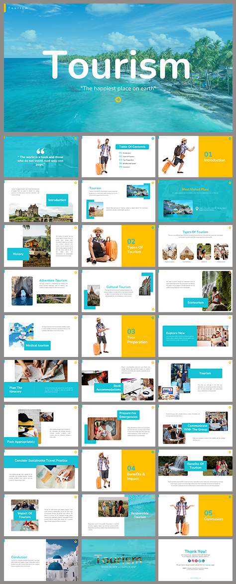 Tourism PowerPoint Presentation And Google Slides Templates