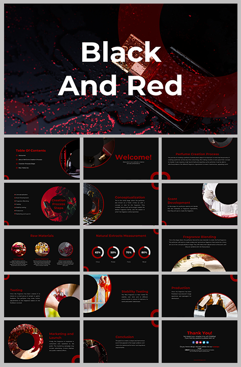Dark Red Powerpoint Animated Black Friday PowerPoint Template