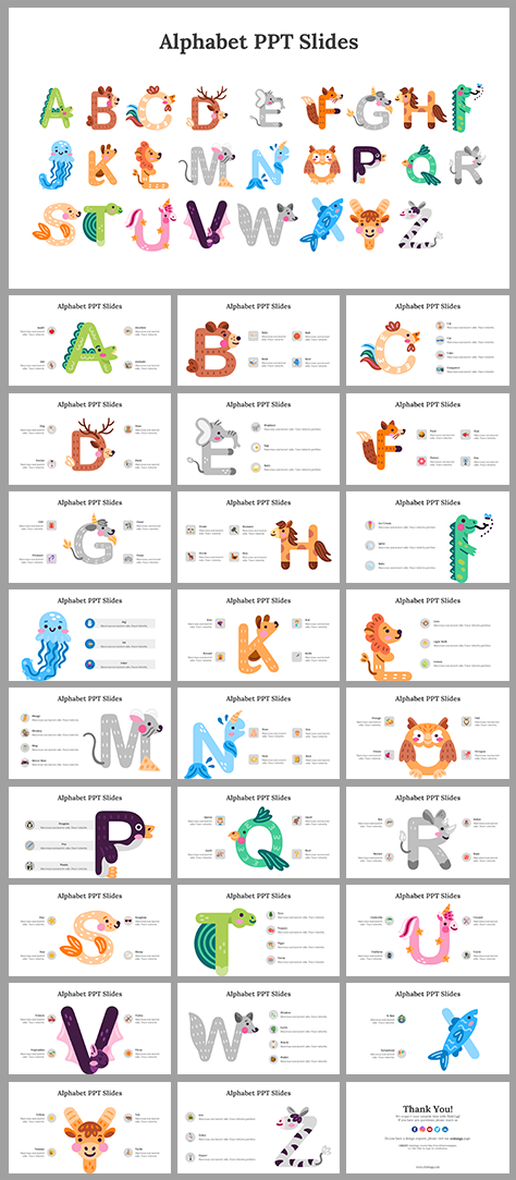 Ready To Download Alphabet PPT And Google Slides Themes