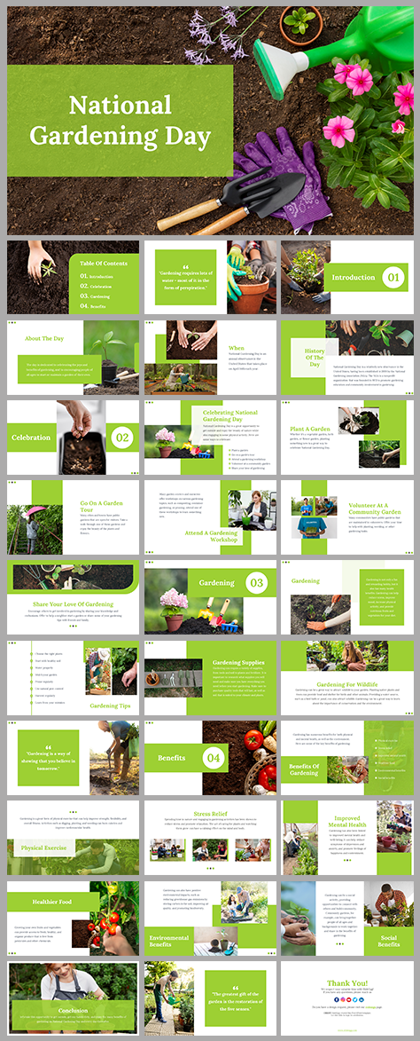 National Gardening Day PowerPoint And Google Slides Themes
