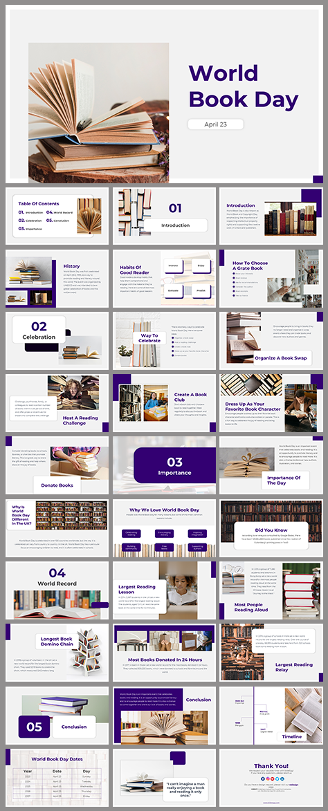 World Book Day PowerPoint And Google Slides Templates