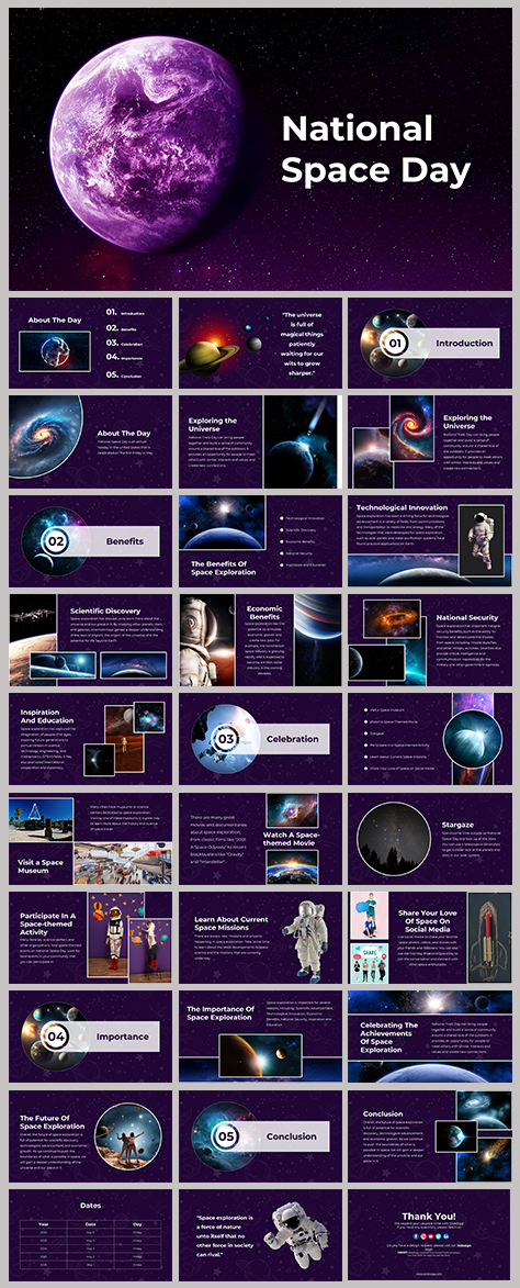 National Space Day PowerPoint And Google Slides Templates