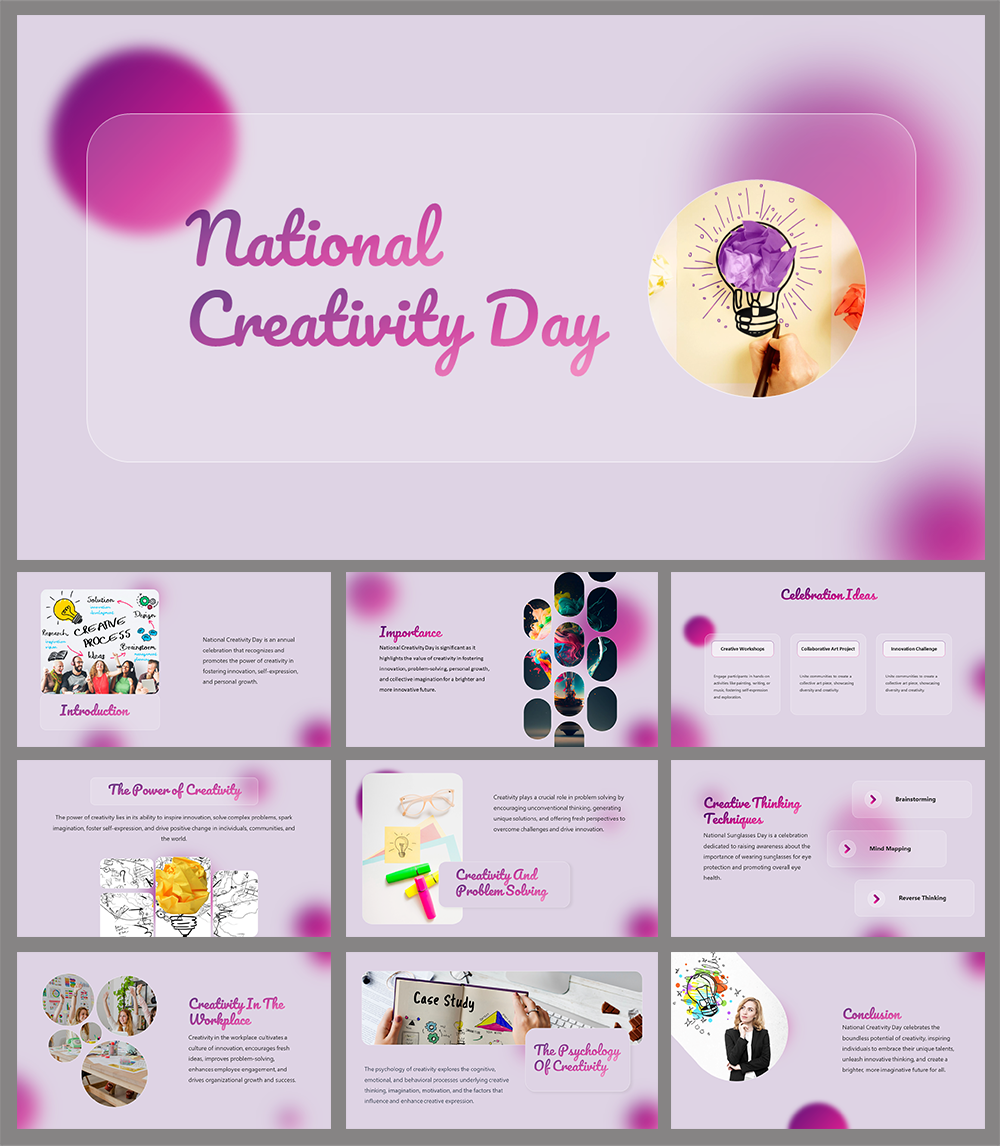National Creativity Day PPT and Google Slides Templates