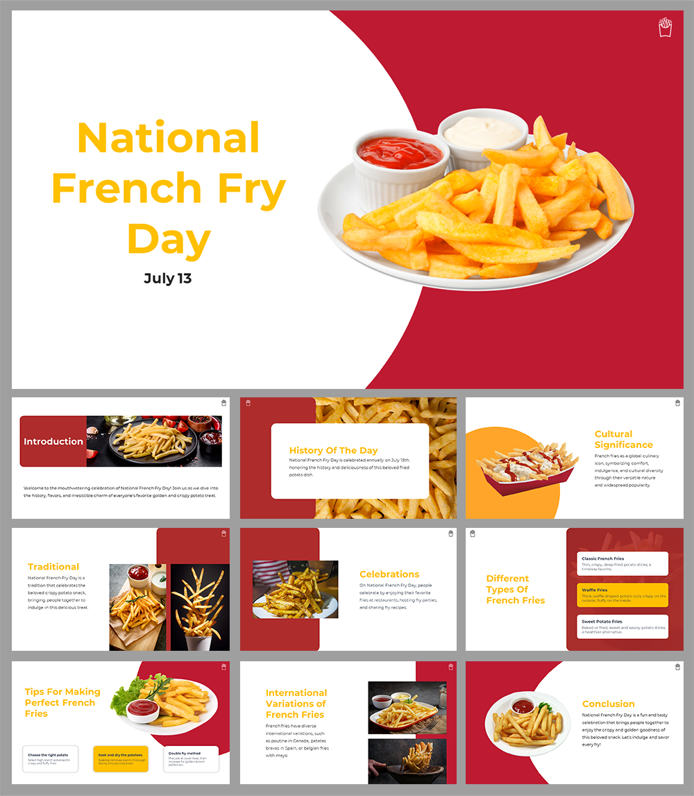 National French Fry Day PPT and Google Slides Templates