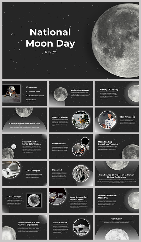 National Moon Day PowerPoint and Google Slides Templates
