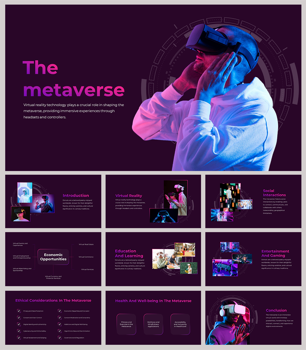 Exploring The Boundless Metaverse Google Slides Templates