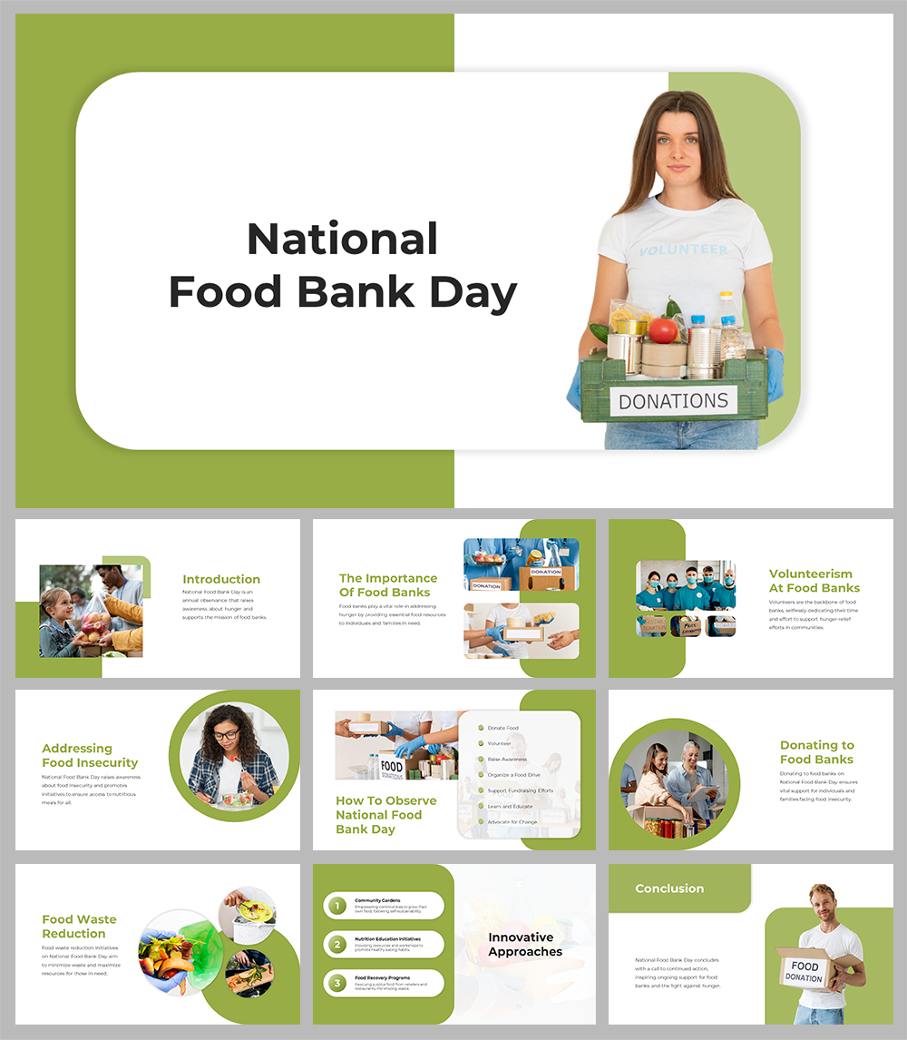 Discover National Food Bank Day PPT And Google Slides Theme
