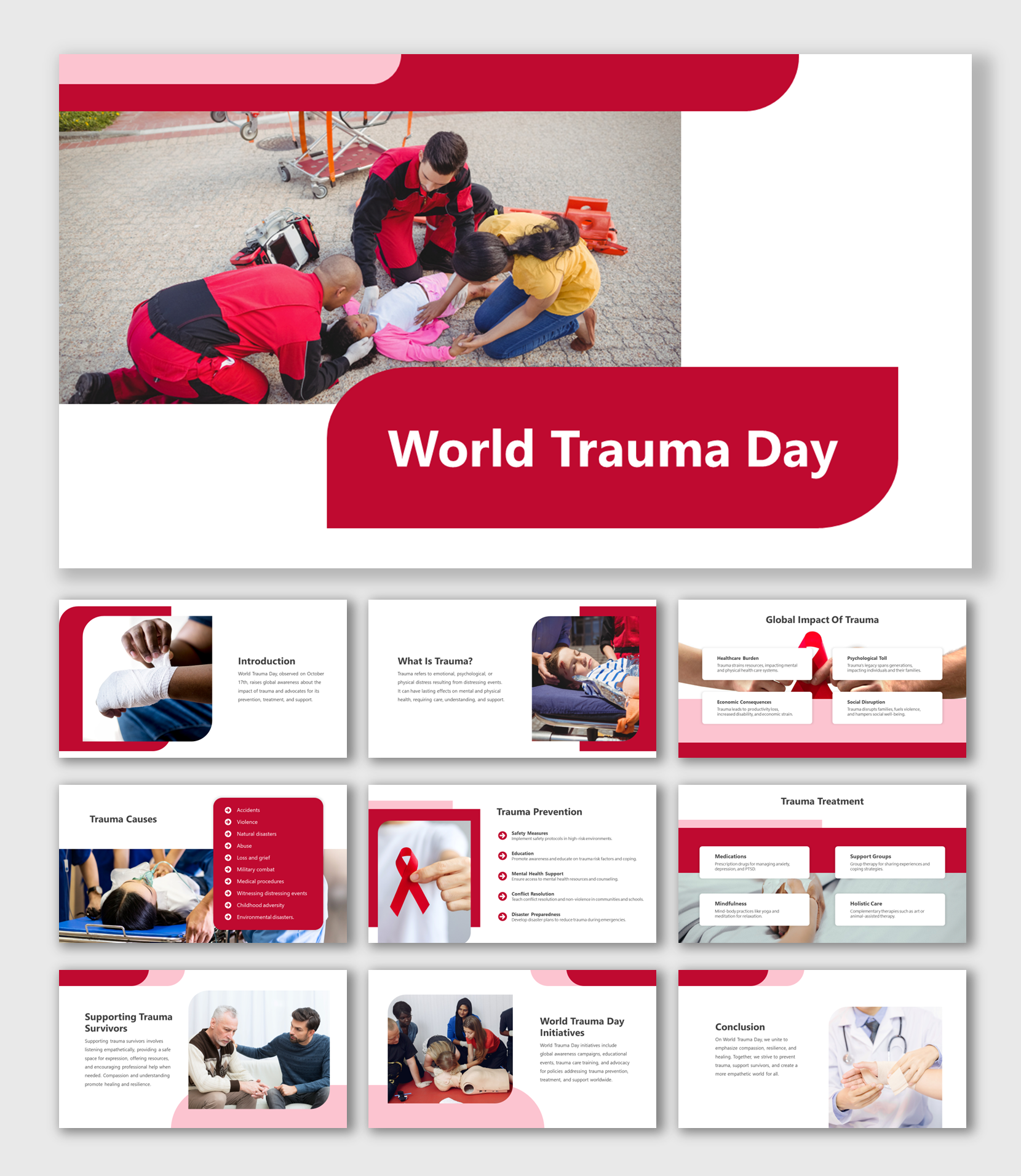 World Trauma Day PowerPoint And Google Slides Templates