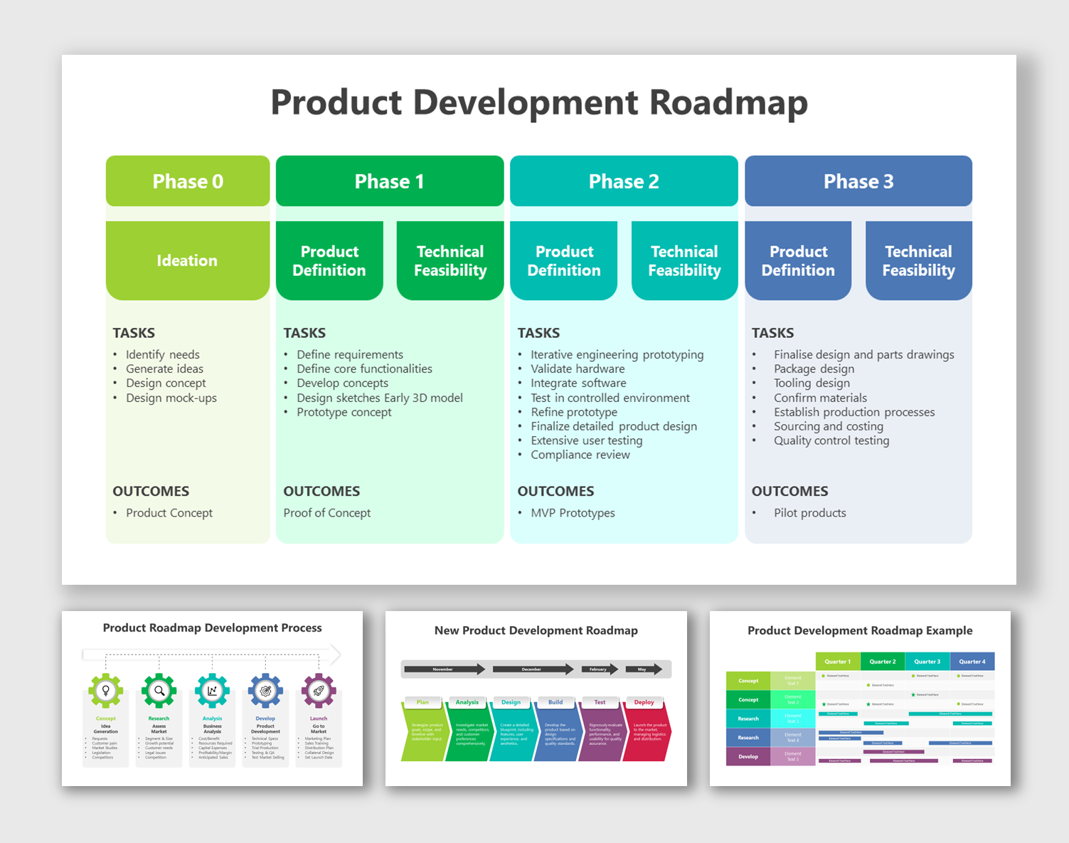 Product Development Roadmap PPT And Google Slides Templates