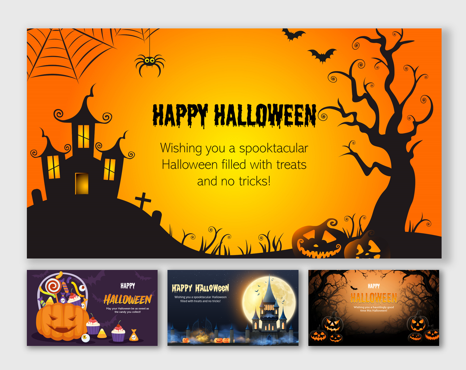 Donwnload Our Halloween Wishes And Google Slides Templates