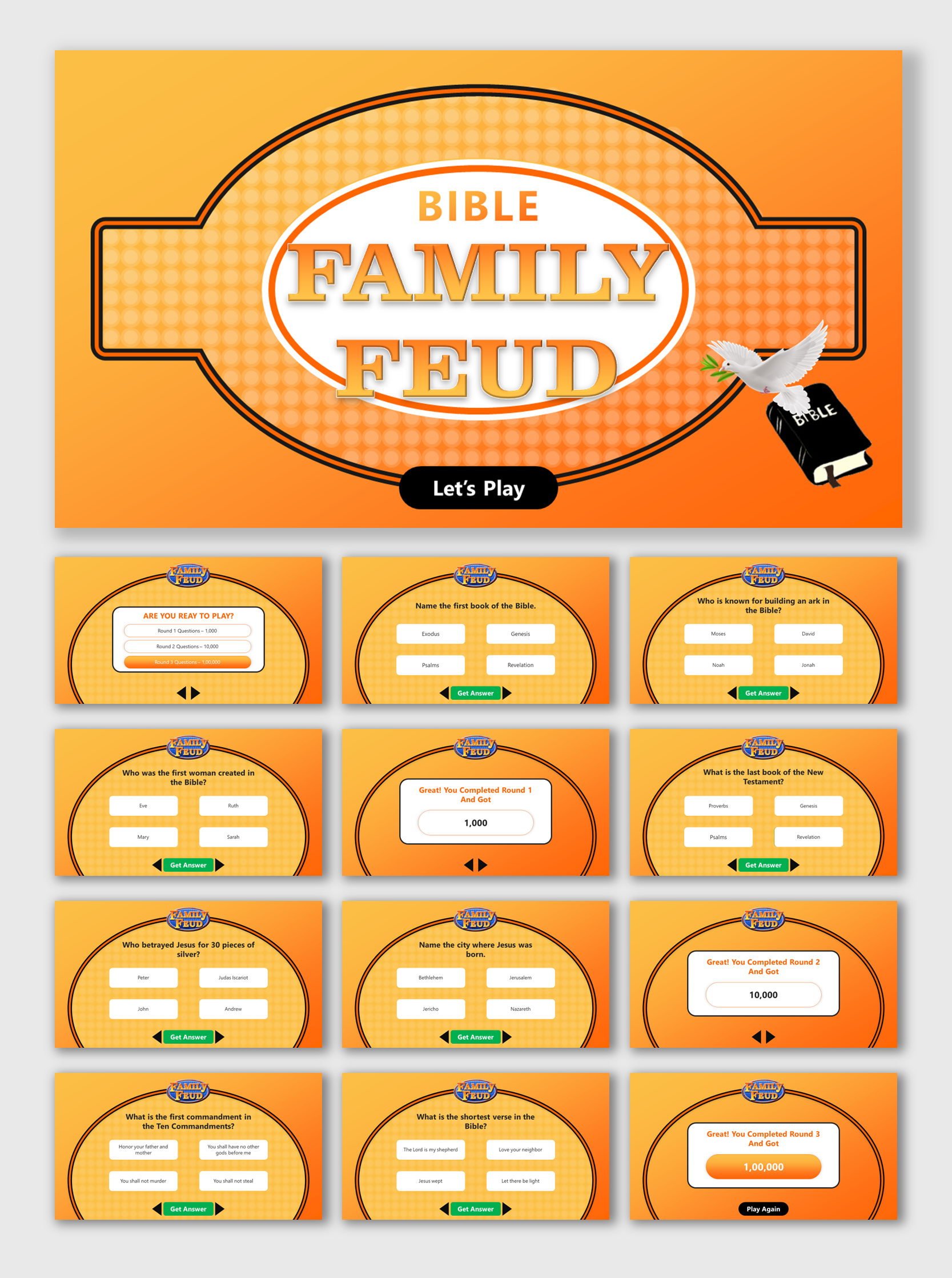 Best Free Bible Trivia PPT And Google Slides Templates