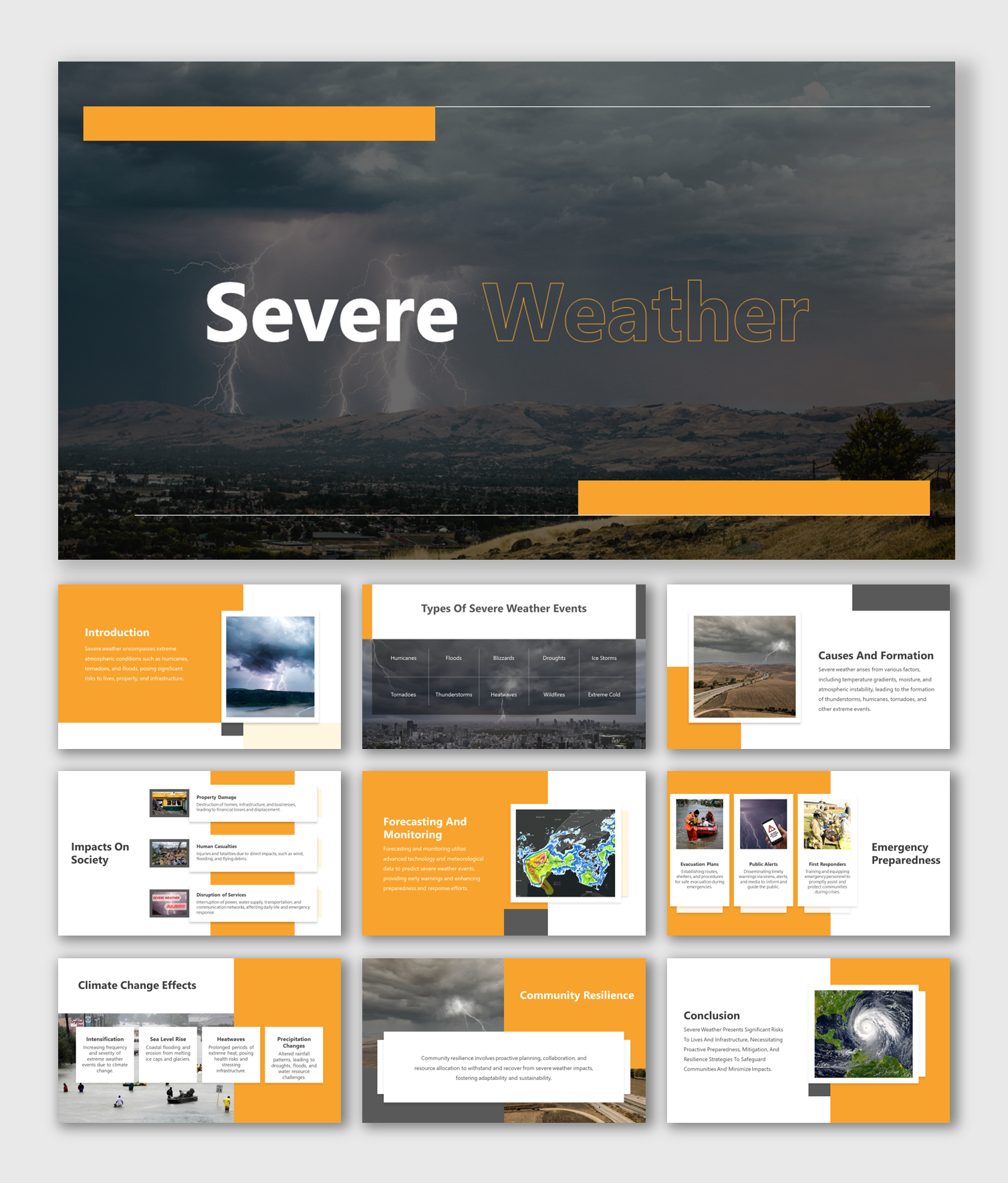 Download Severe Weather PPT And Google Slides Templates