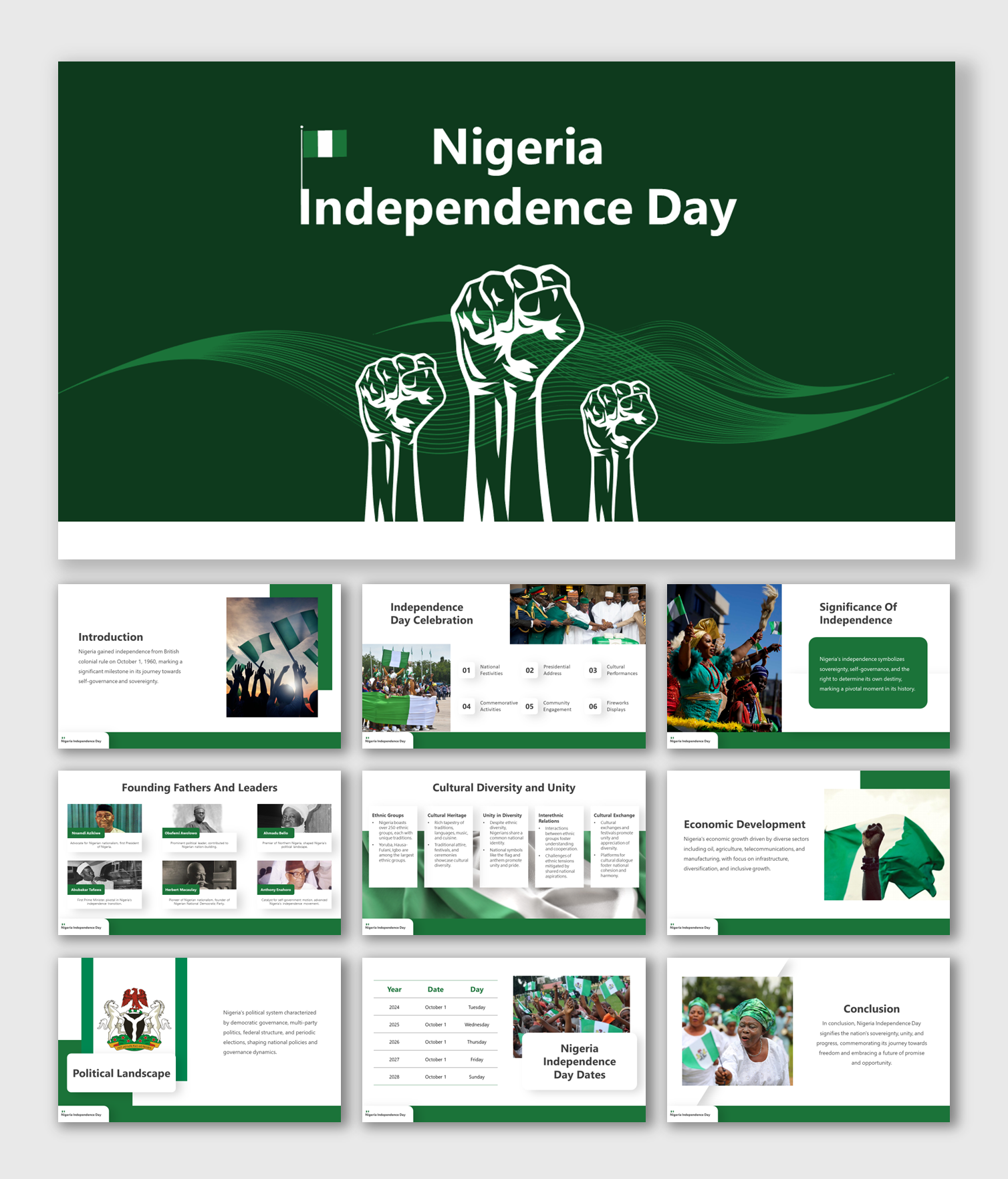 Explore Our Nigeria Independence Day PPT And Google Slides