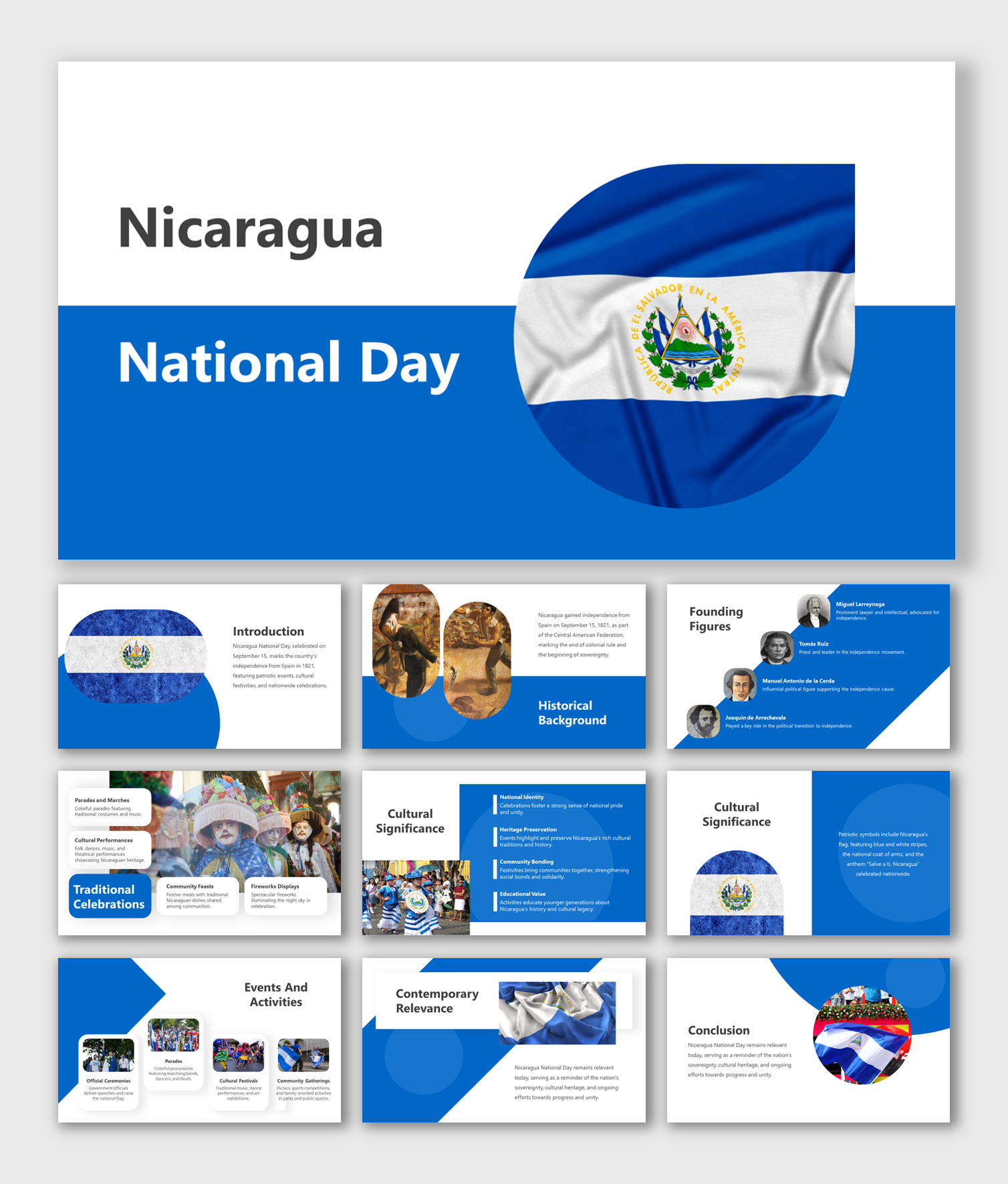 Get This Nicaragua National Day PPT And Google Slides Themes