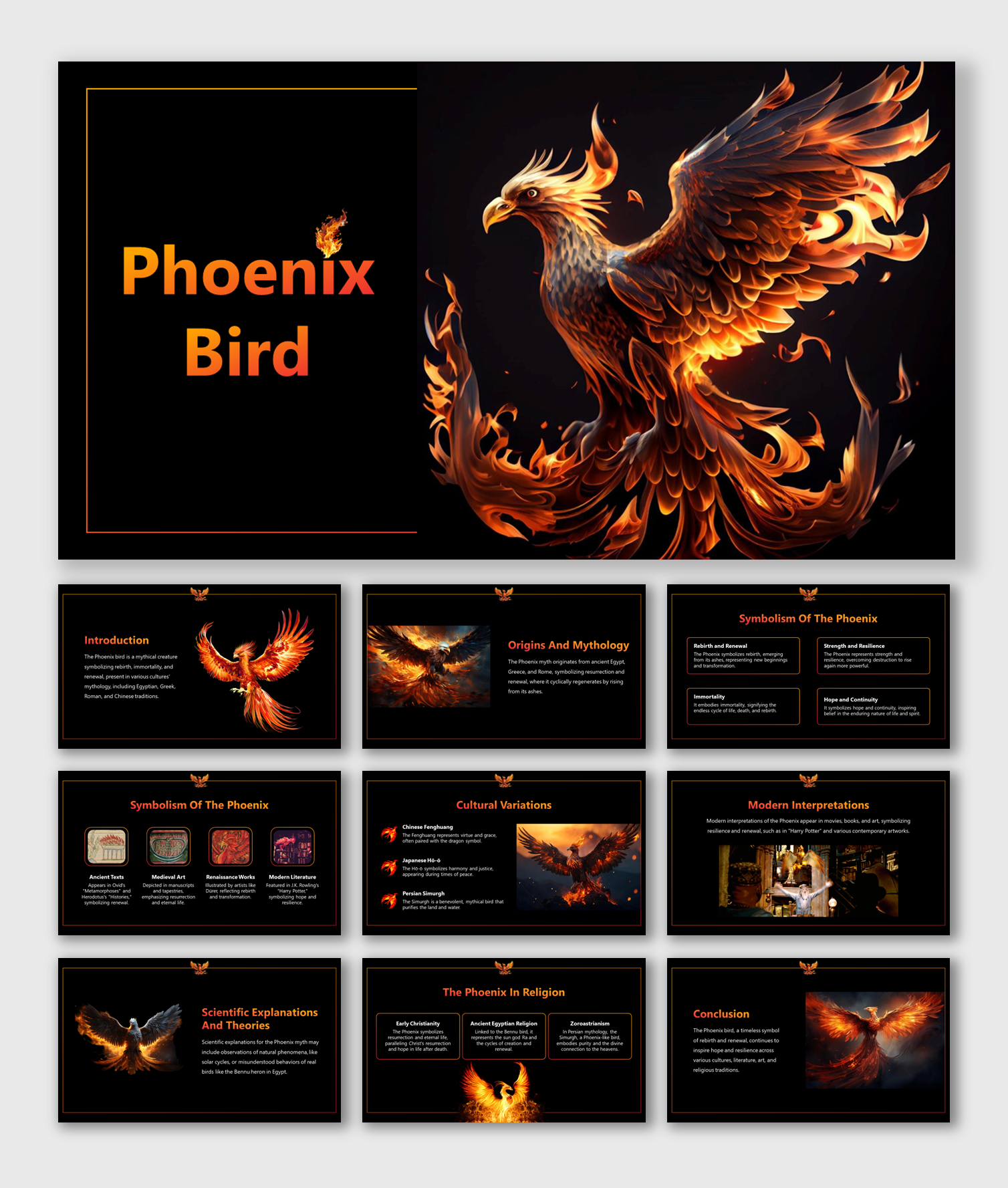 Download Our Phoenix Bird PPT And Google Slides Themes