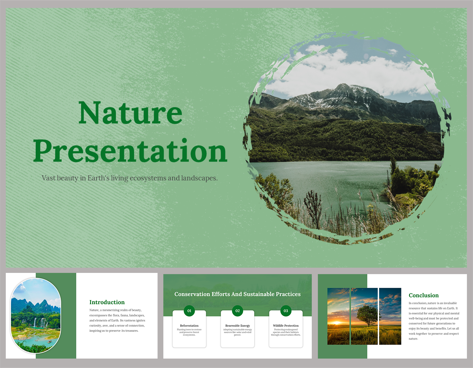 Powerpoint Template Nature Design