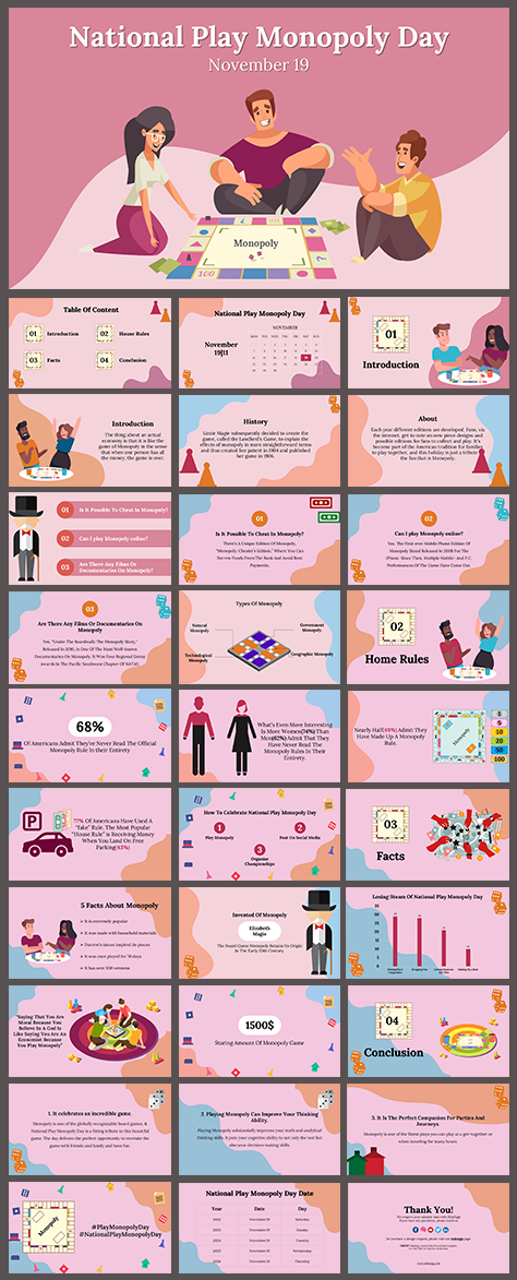 National Play Monopoly Day PPT and Google Slides Themes