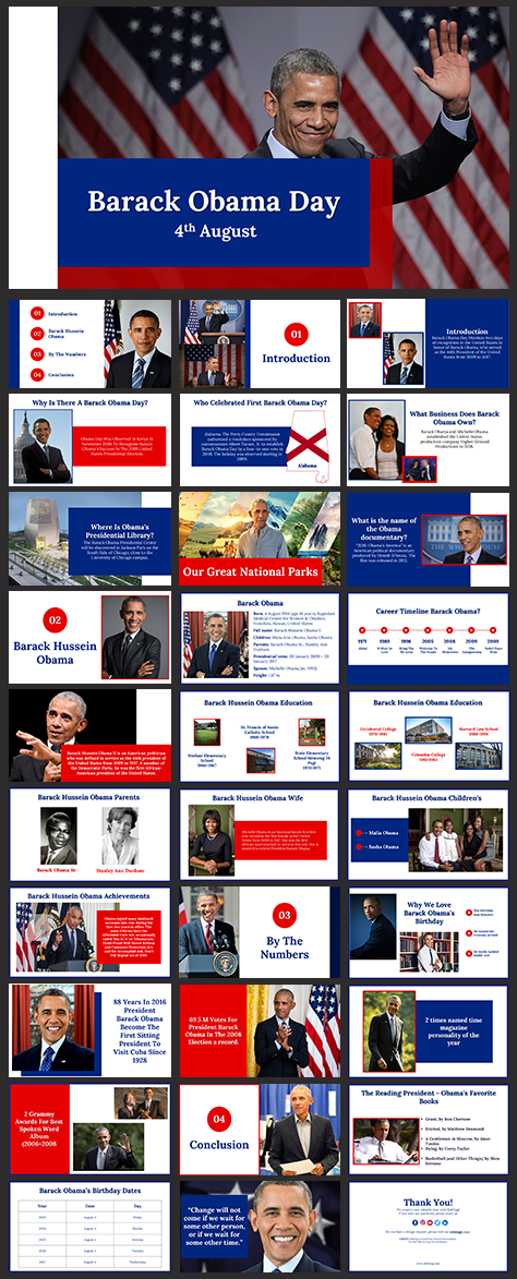 Barack Obama Day PPT Presentation And Google Slides Themes