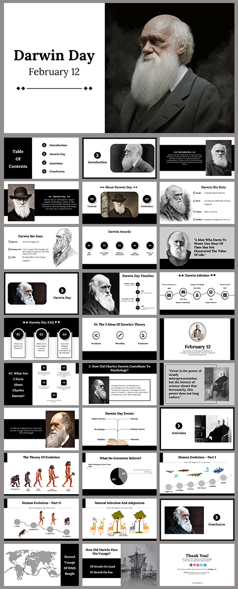 Ready To Download Darwin Day PowerPoint Template Design