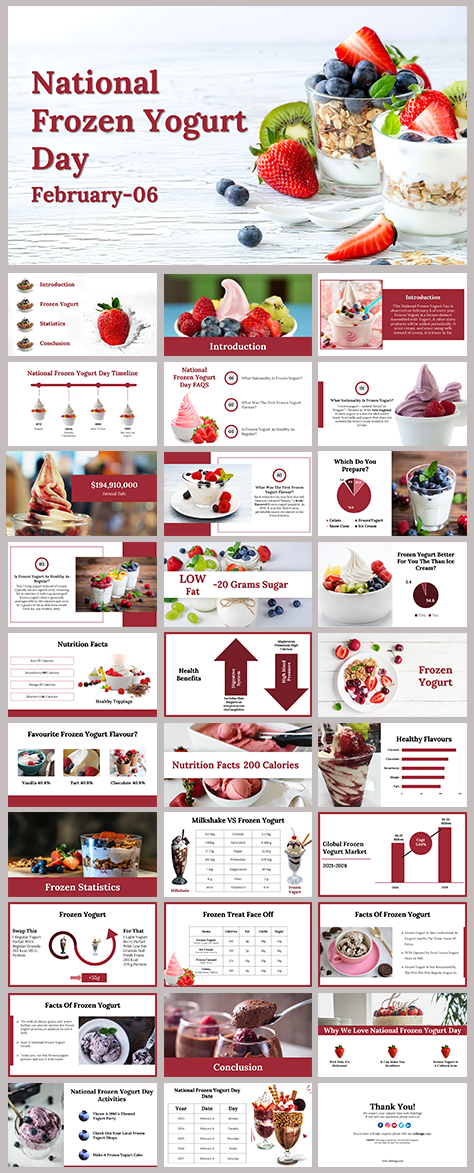 National Frozen Yogurt Day PPT And Google Slides Templates