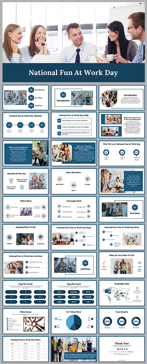 National Fun At Work Day PPT and Google Slides Templates