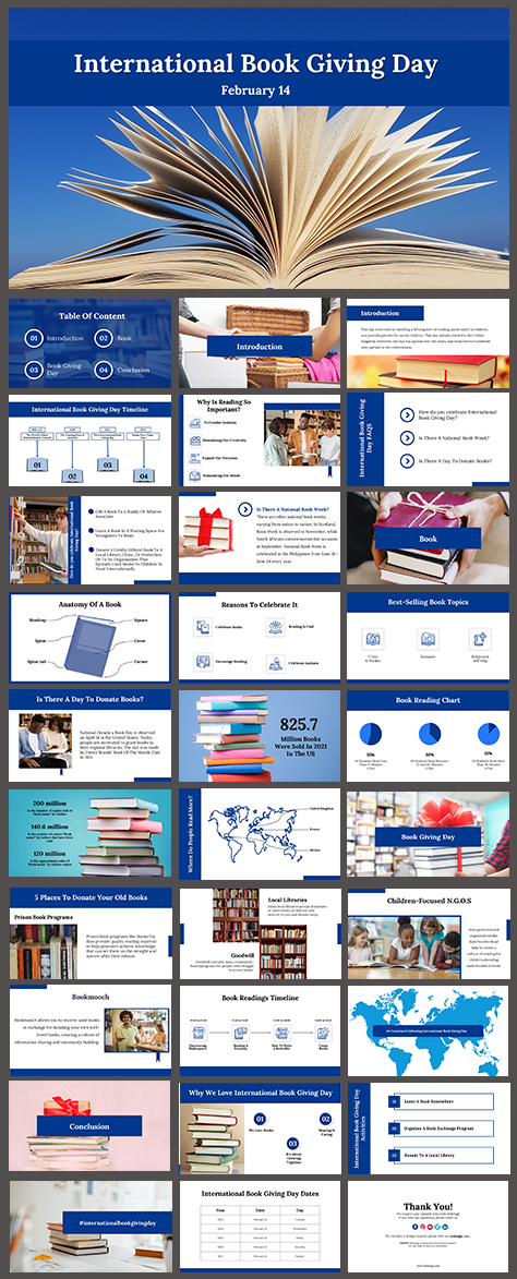 International Book Giving Day PPT and Google Slides Themes