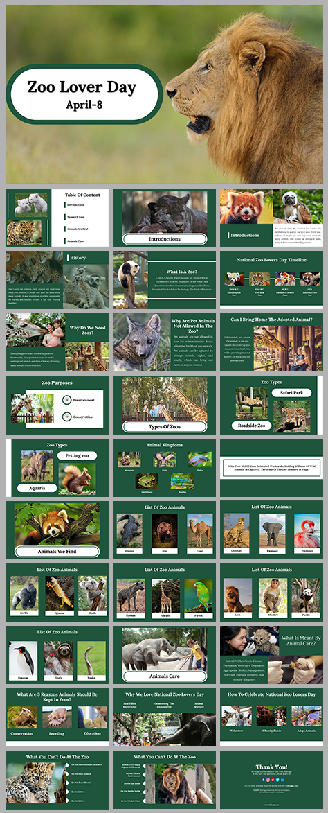 Zoo Lovers Day PowerPoint and Google Slides Templates