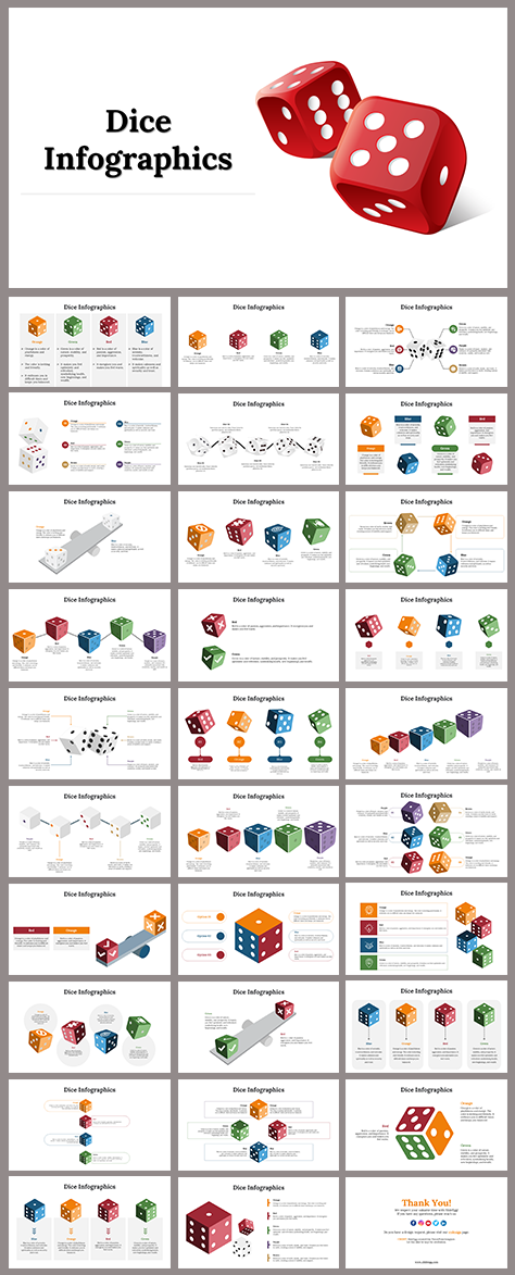 Get Dice Infographics PPT And Google Slides Templates