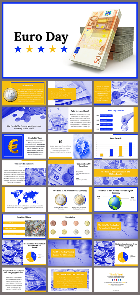 Attractive Euro Day PowerPoint Template and Google Slides
