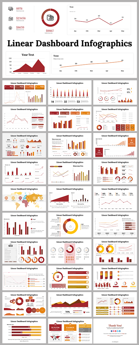 Explore Now! Linear Dashboard Infographics PowerPoint