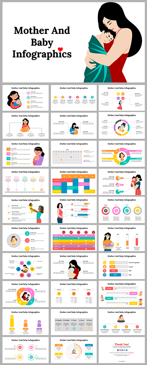 Shop now! Mother And Baby Infographics PPT And Google Slides
