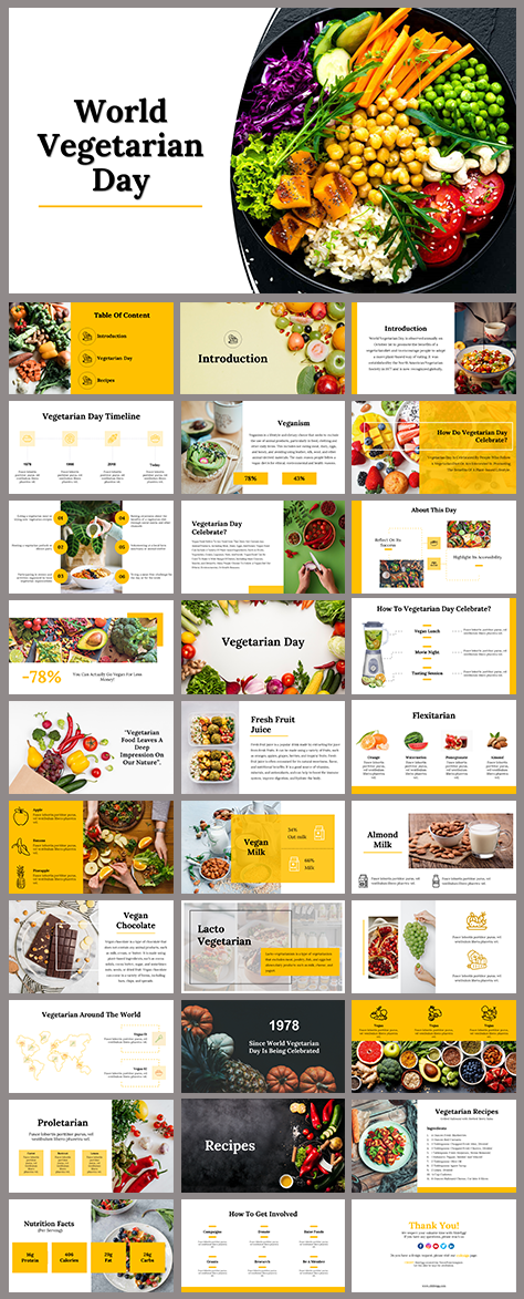World Vegetarian Day PowerPoint And Google Slides Templates