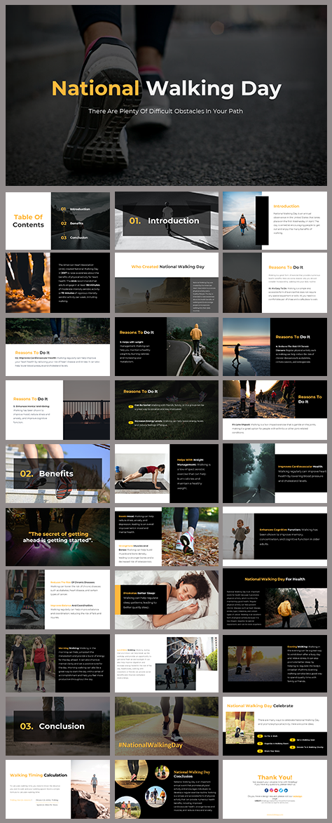 National Walking Day Presentation And Google Slides Themes