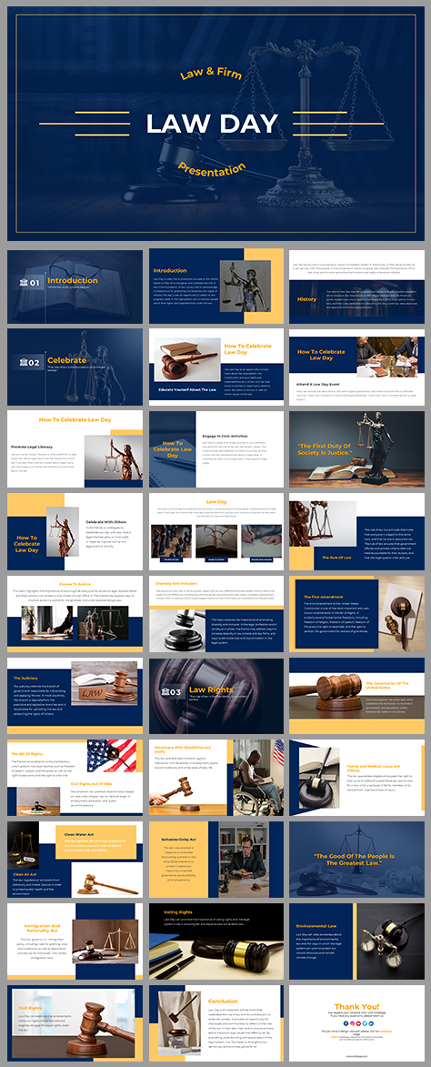 Law Day PowerPoint Presentation And Google Slides Template