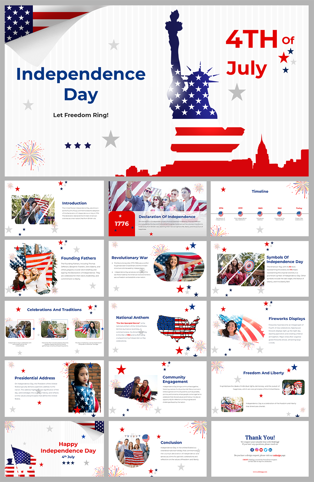 Independence Day PowerPoint And Google Slides Themes