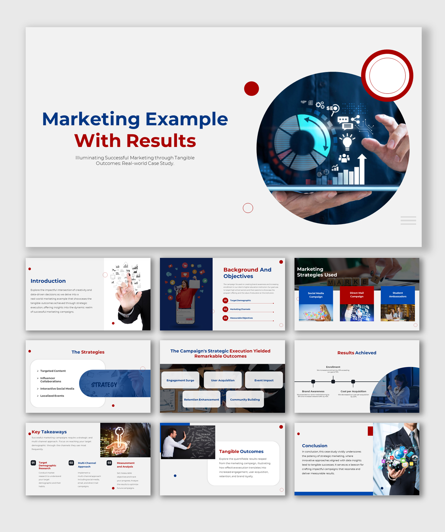 Marketing Example With Results Presentation Templates