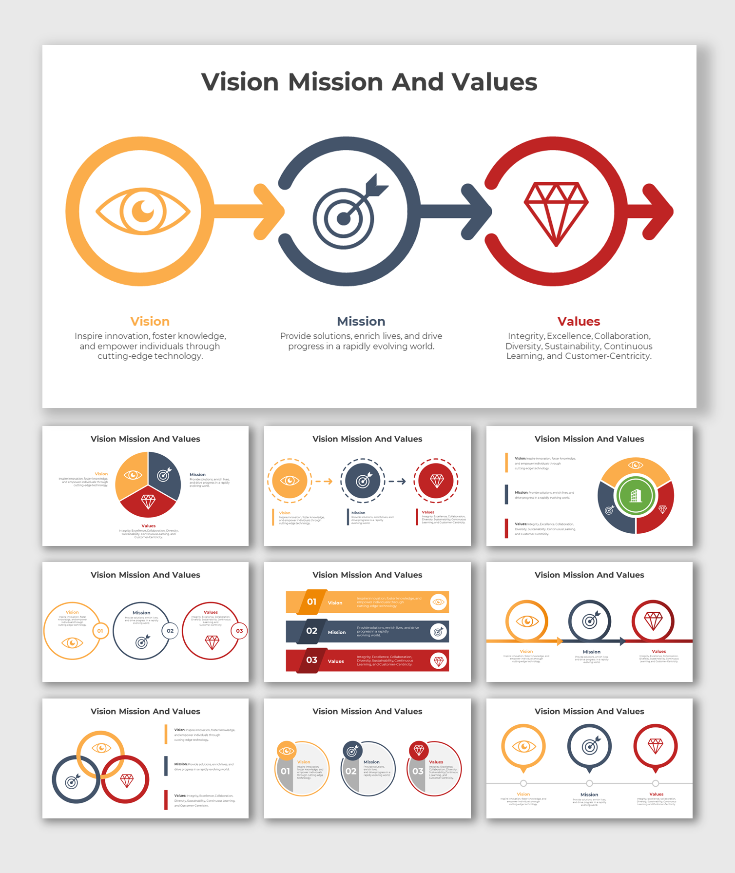 Vision Mission And Values Presentation And Google Slides