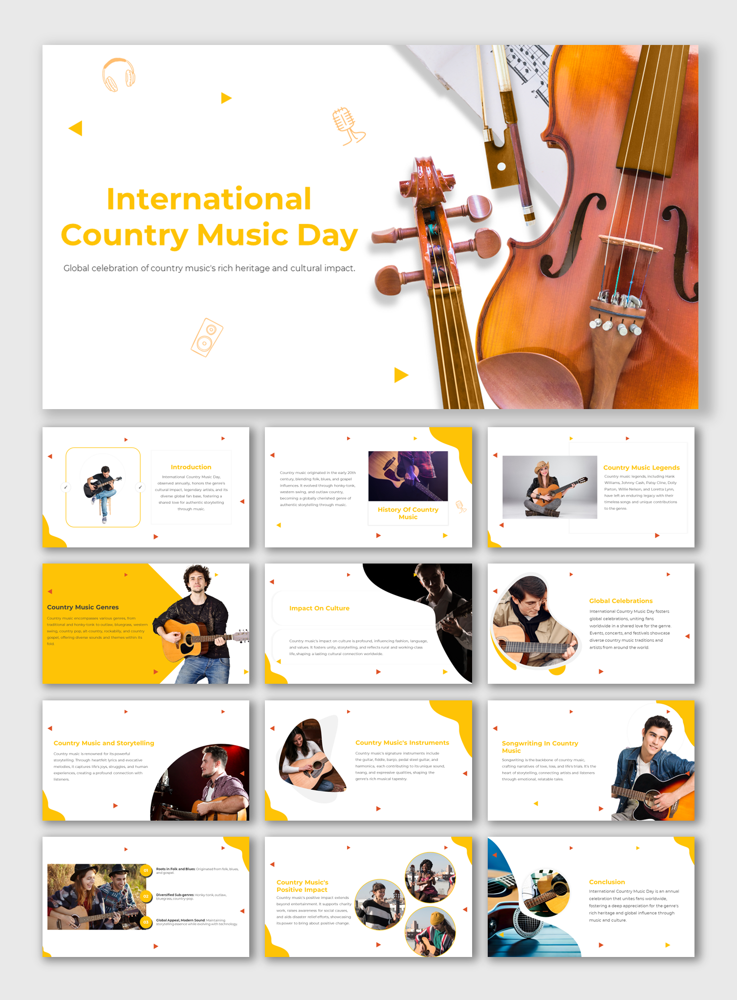 International Country Music Day PPT And Google Slides