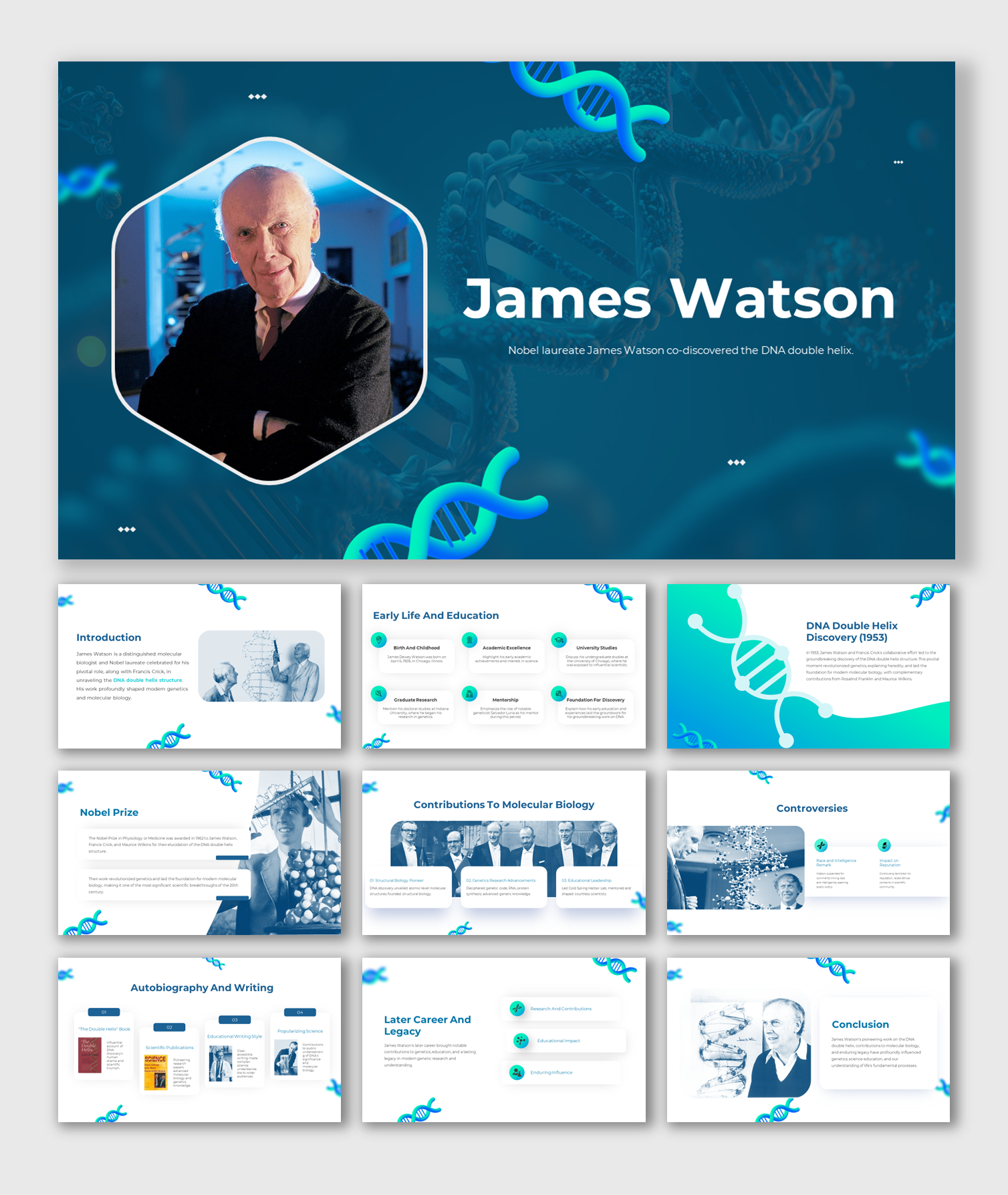 James Watson Presentation And Google Slides Templates