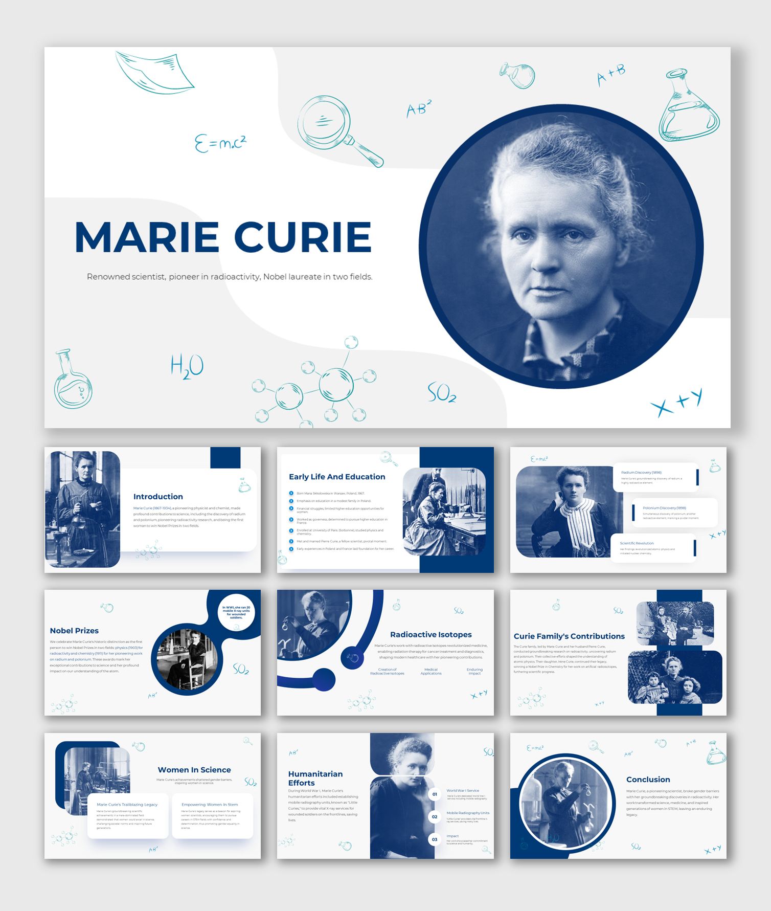 Marie Curie Presentation And Google Slides Templates
